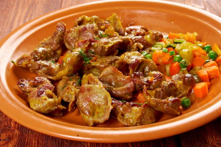 Miúdos de frango à portuguesa