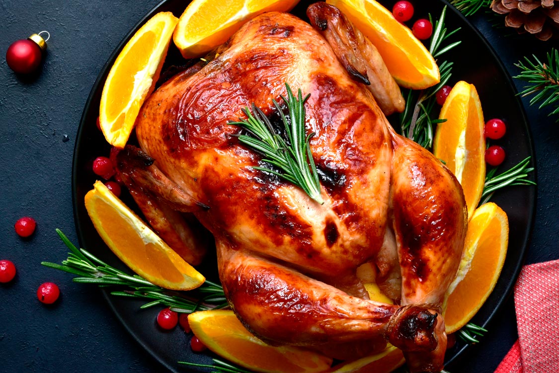 Peru assado no forno à portuguesa